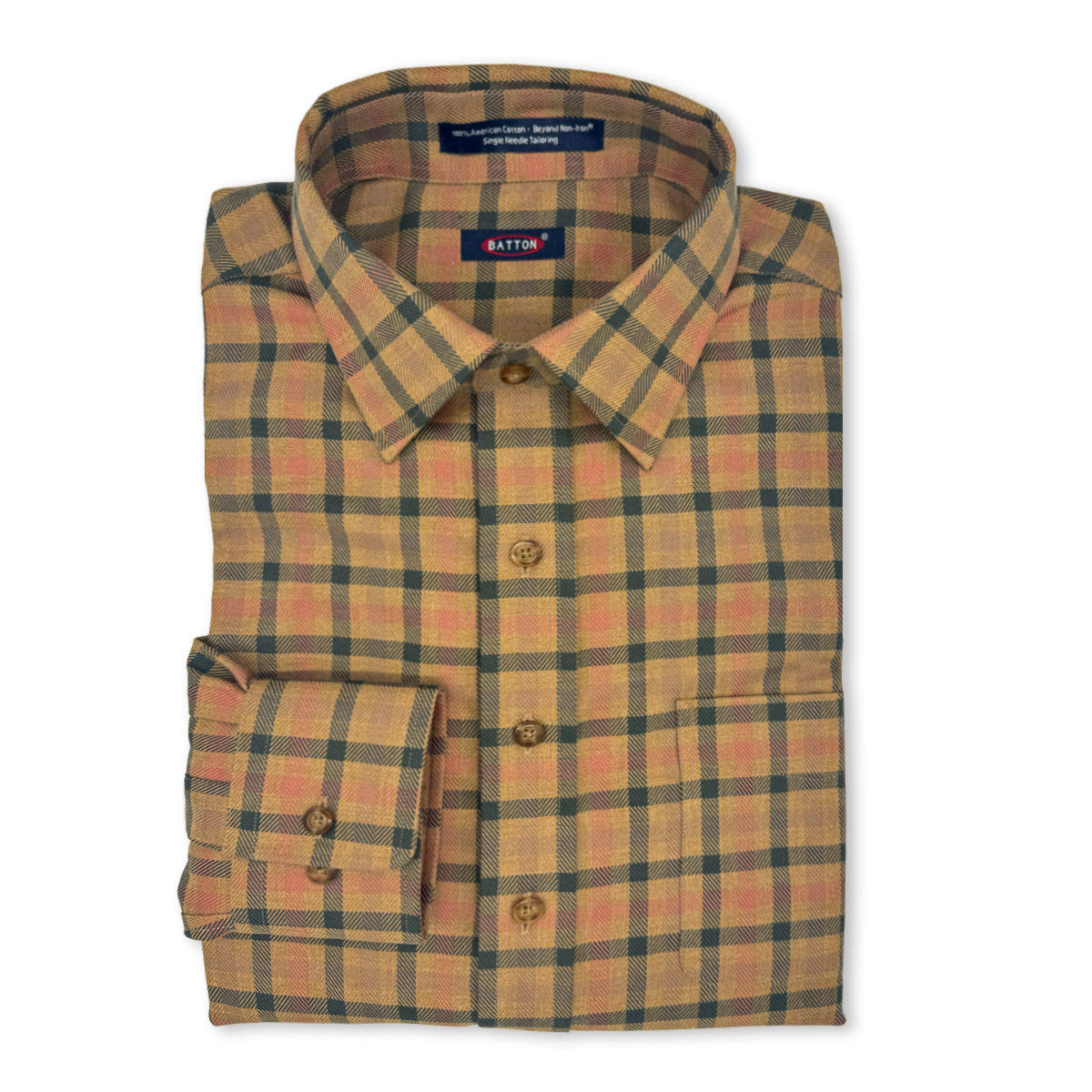 Kannon Non-Iron Cotton Sport Shirt – Batton