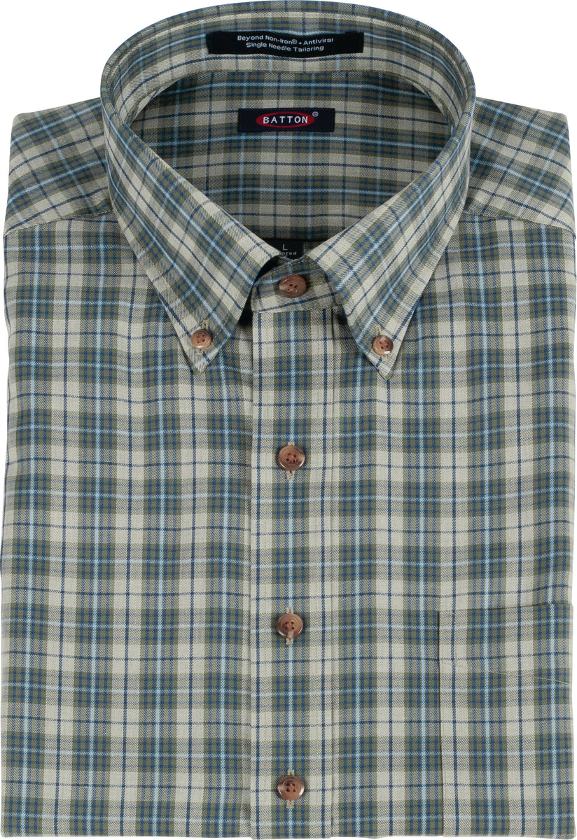 Cedar Non-Iron Cotton Sport Shirt – Batton